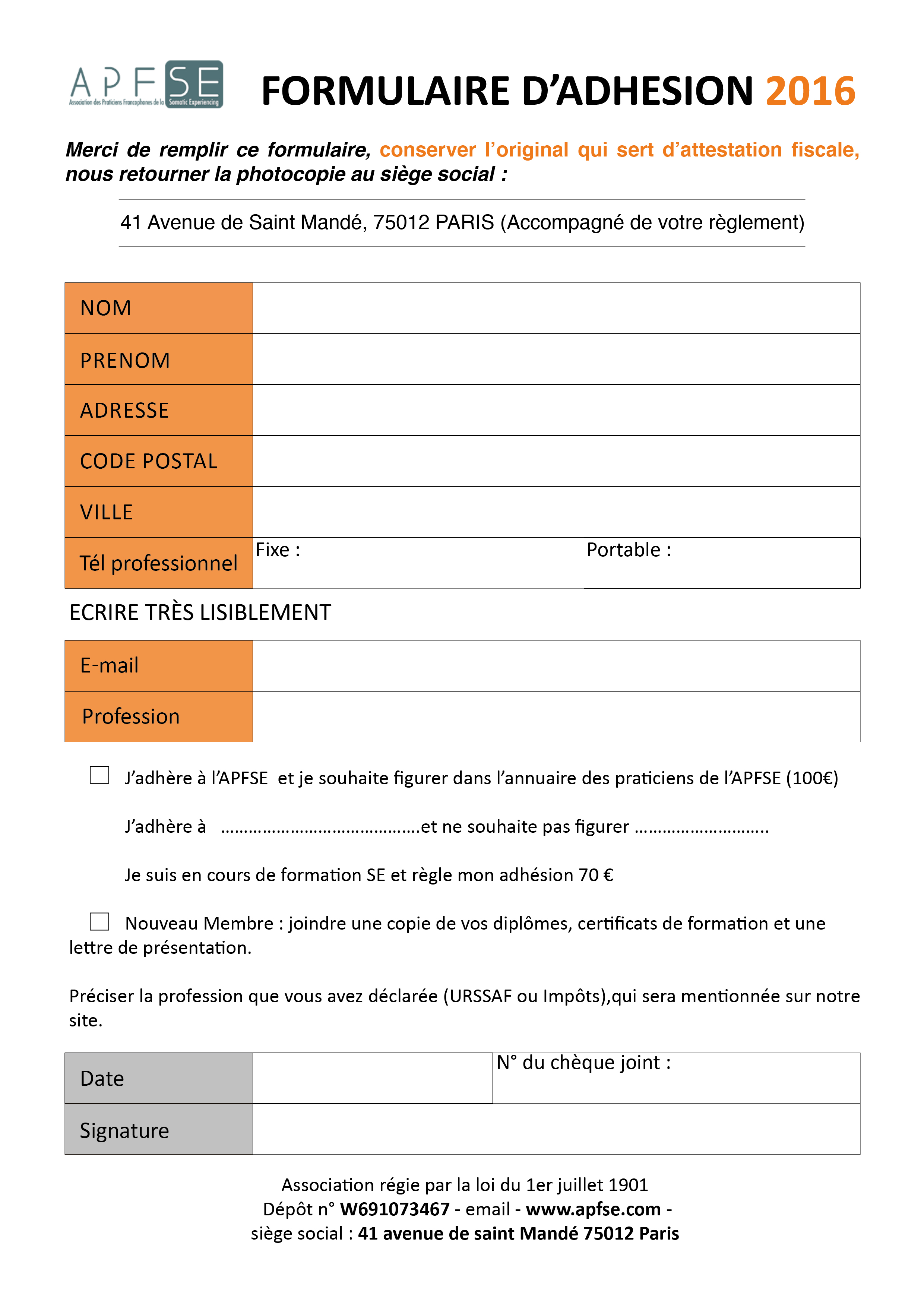 bulletin-adhesion-2016 | APFSE - Association des Praticiens ... bulletin-adhesion-2016 | APFSE - Association des Praticiens ...